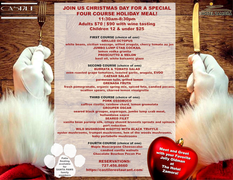 Christmas Day Holiday Meal at Castile Restaurant – Carlos Eats